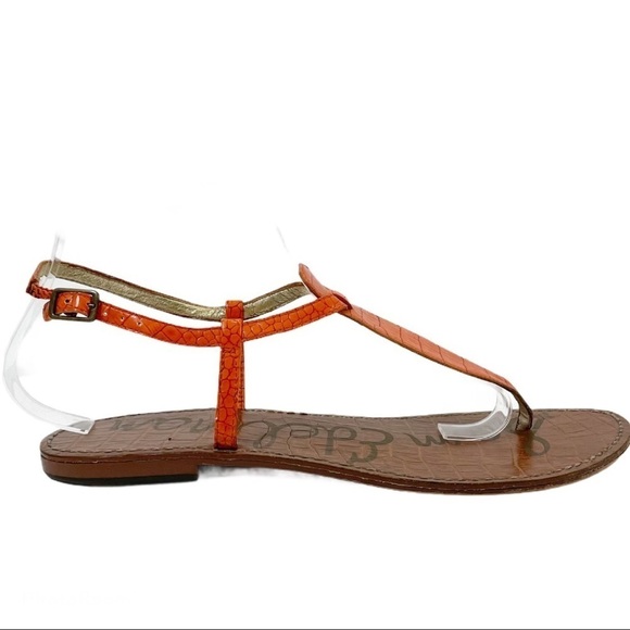Sam Edelman | Shoes | Sam Edelman Orange Gigi Thong Sandals 85 | Poshmark